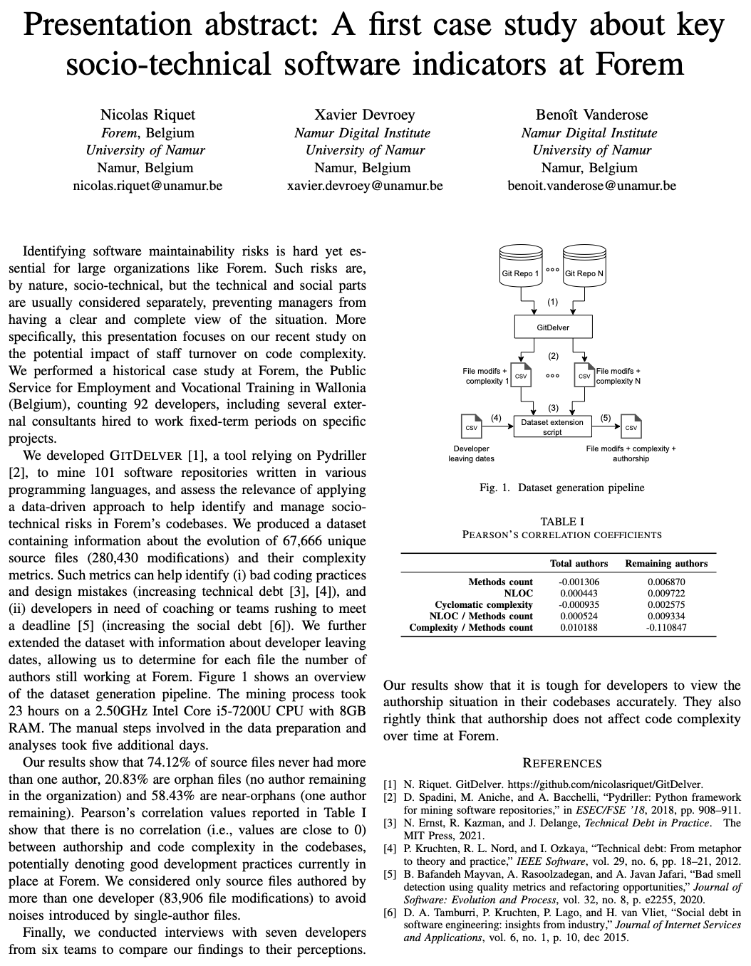 Presentation abstract : A first case study about key socio-technical ...